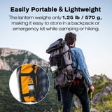 Sunoyar Camping Lantern Rechargeable 1500LM IP44 Waterproof with 5 ...