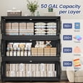 200GAL Extra Large Storage Bins with Lid, 800QT Storage Bins with ...