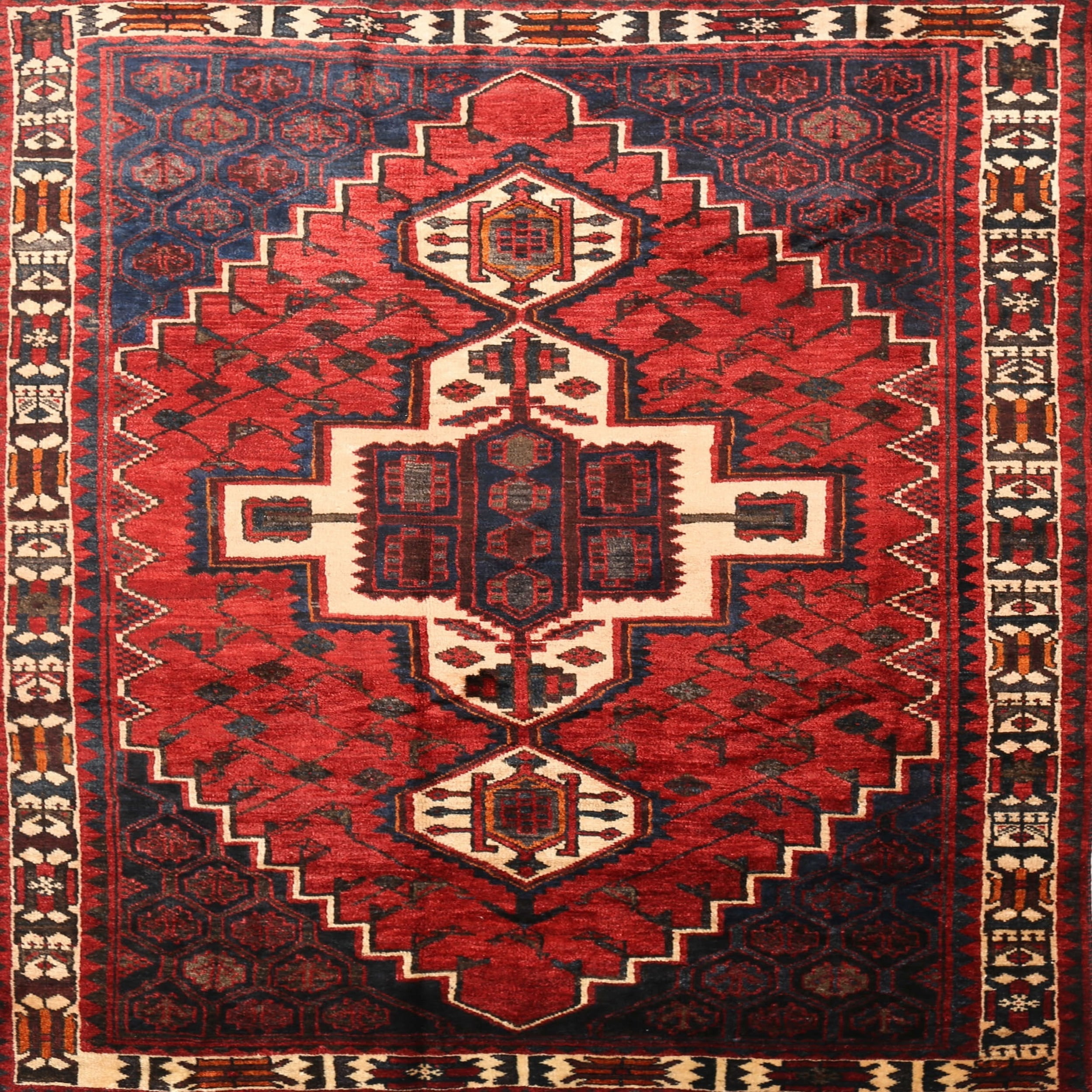 Ahgly Company Indoor Square Traditional Sienna Brown Persian Area Rugs ...