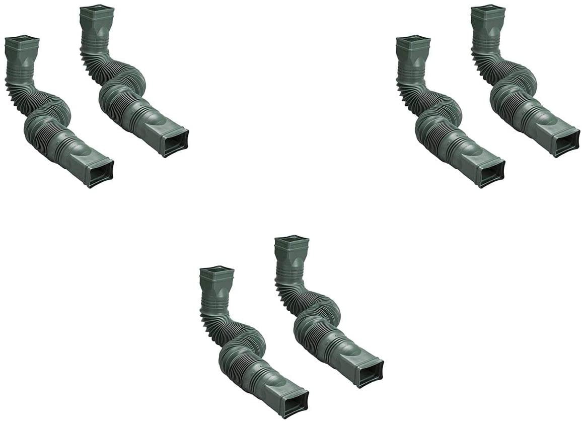 Amerimax 2-Pack Green Flexible Downspout Extension Gutter Connector ...