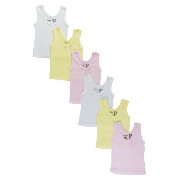 Click here for Bambini Girls Rib Knit Pastel Sleeveless Tank Top... prices