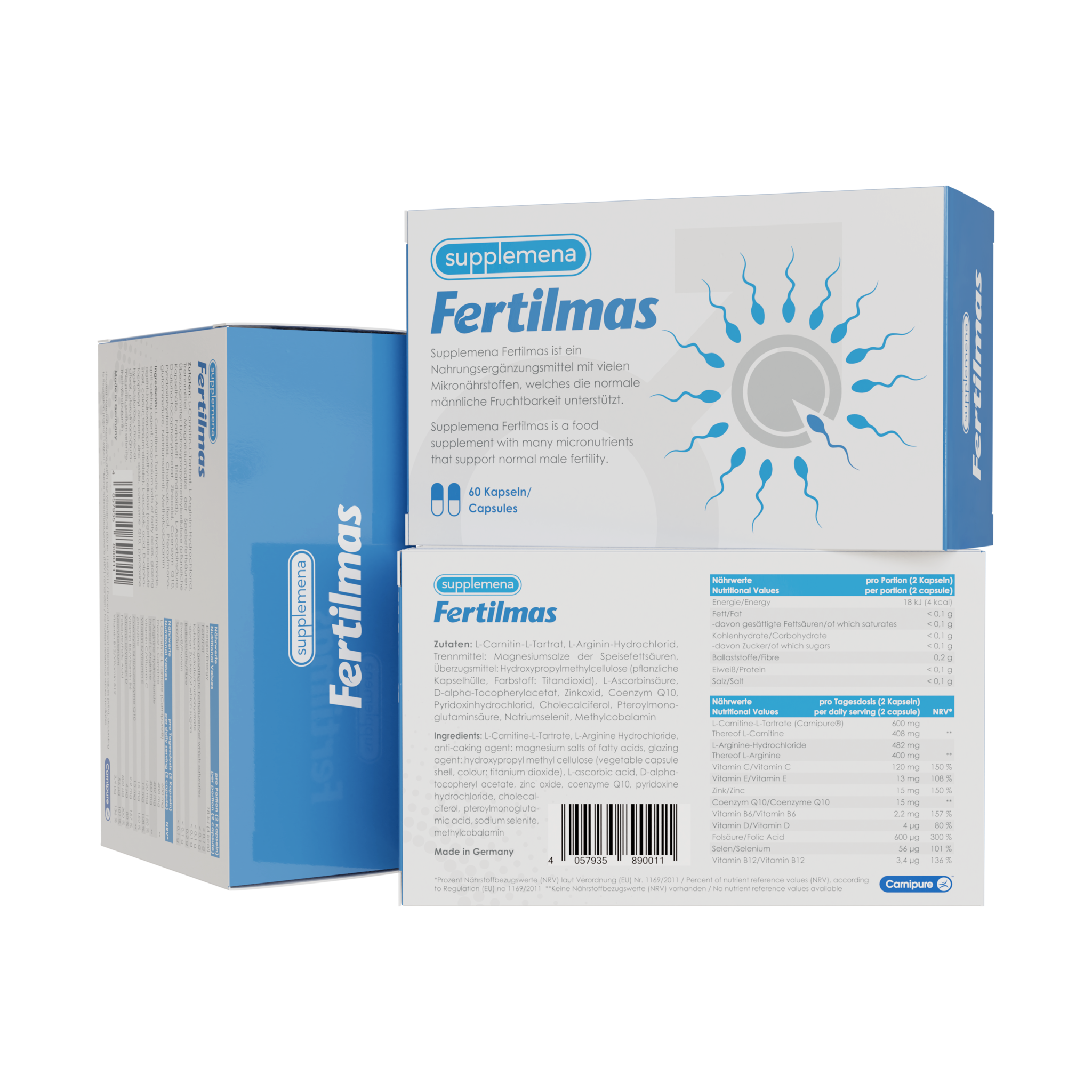 Fertilmas by Supplemena® (3 Months) - Men's Fertility Supplement - Men ...