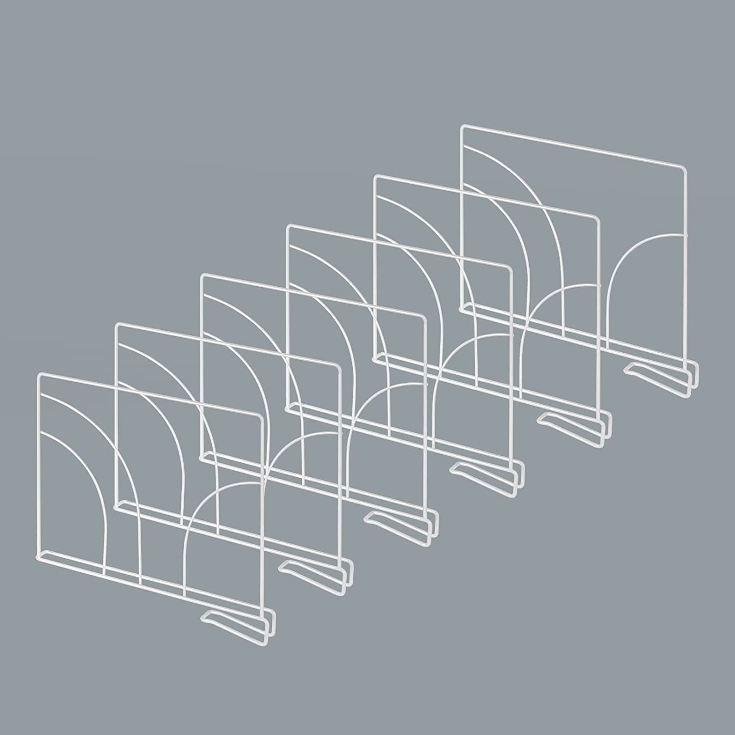 6 Pcs Shelf Dividers for Closet Organization, White - Walmart.com