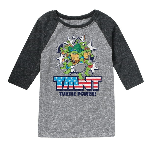 Teenage Mutant Ninja Turtles - Turtle Power Americana - Youth Raglan Tee - Walmart.com