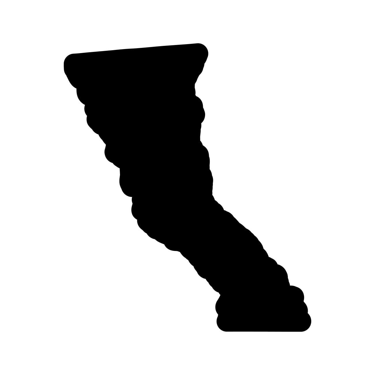 Baja California State Shaped Sticker Decal Die Cut - Self Adhesive ...