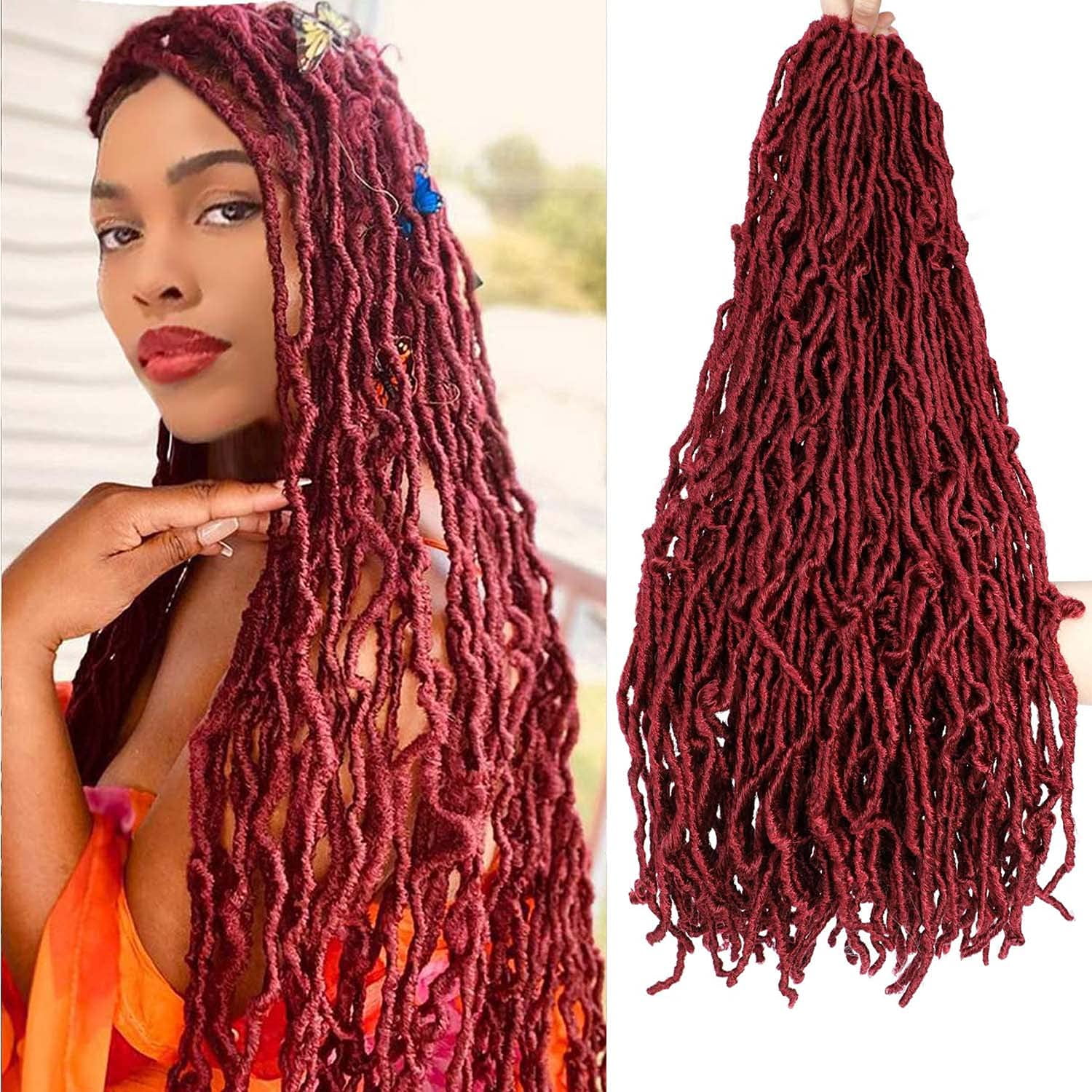 Soft Locs 24 Inch New Faux Locs Crochet Hair Long Soft Locs Pre Looped ...