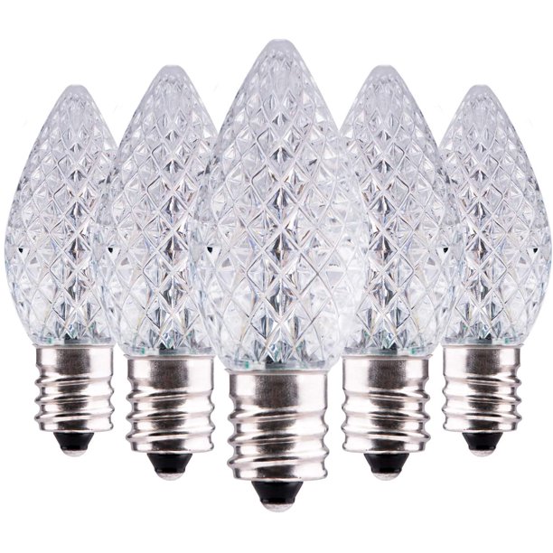25 Pack C7 Led Replacement Christmas Light Bulbs for Light Strand ...