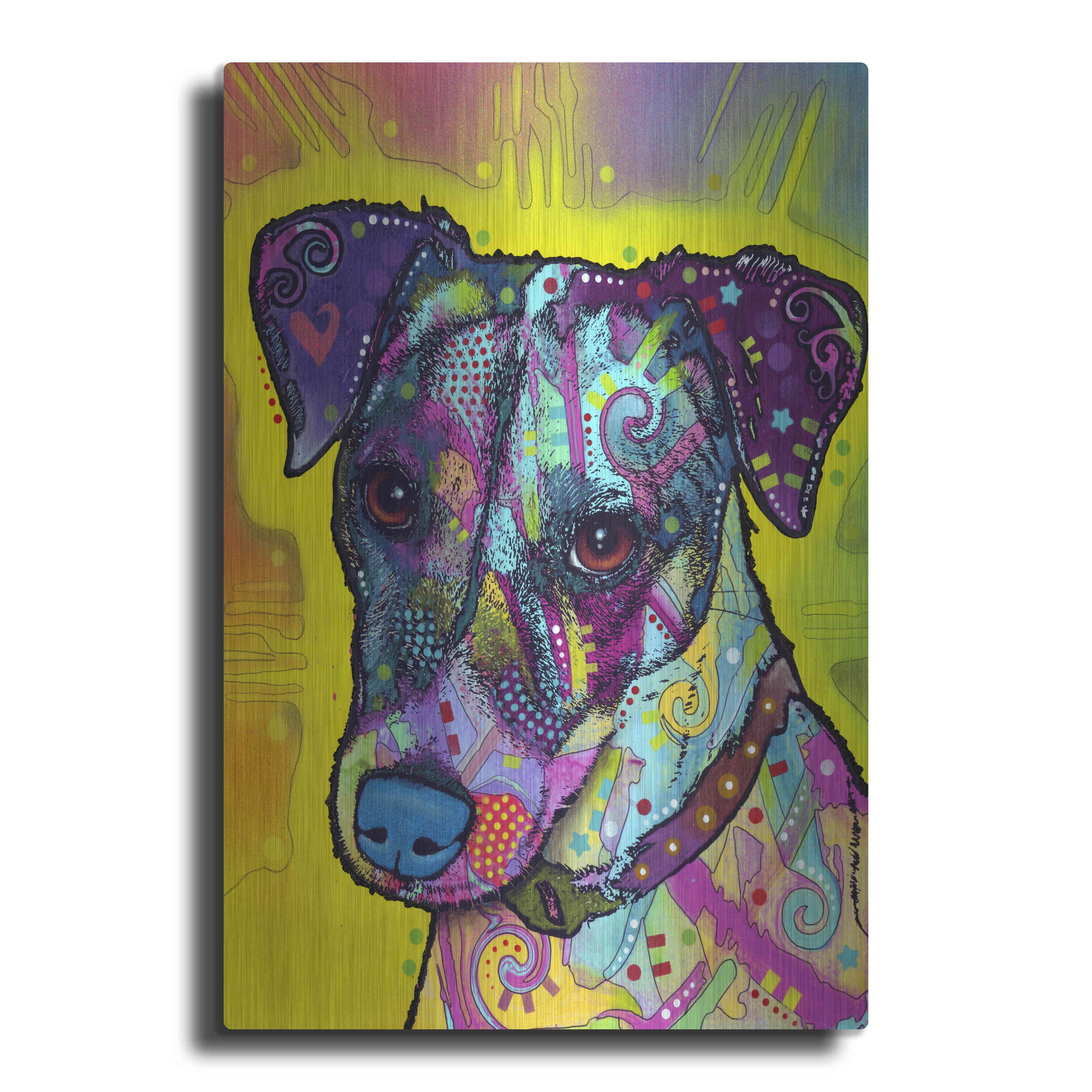Luxe Metal Art 'Jack Russell' by Dean Russo, Metal Wall Art, 16"x24 ...
