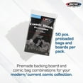 10 packs of 50 (500) BCW 6 ⅞" x 10 ½" Premade Current/Modern Age Comic ...