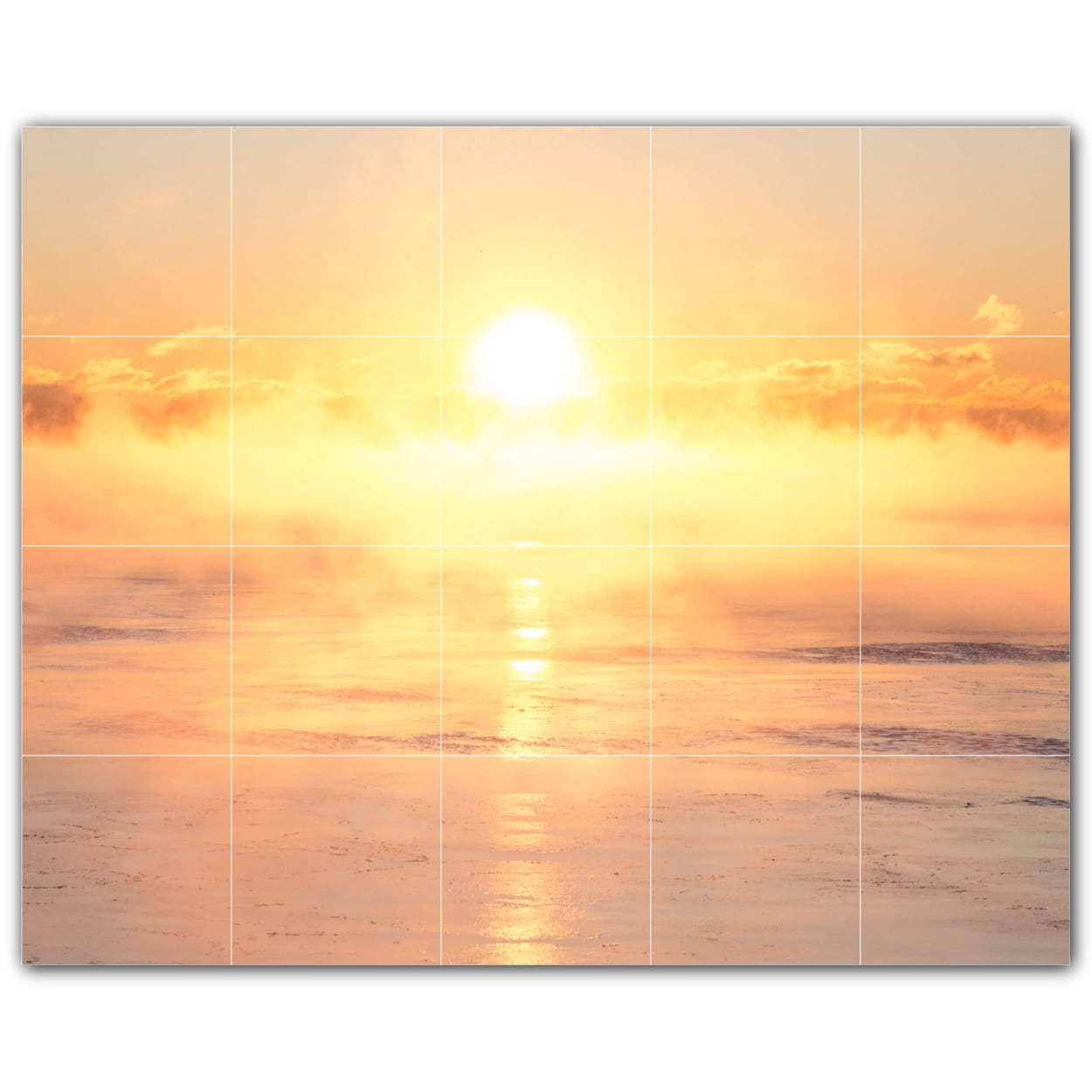 Picture-Tiles.com: Sunset Ceramic Tile Wall Mural WAL500974-54XL. 60"W ...