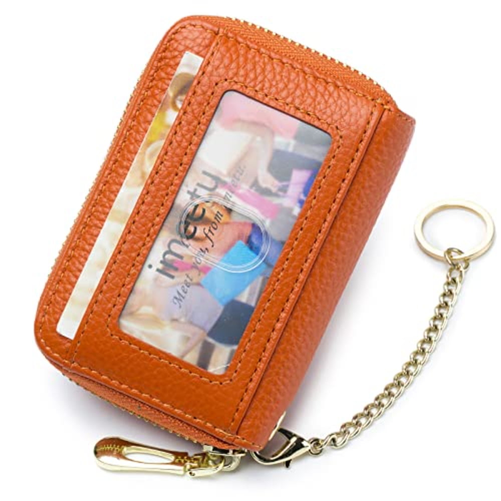 Imeetu RFID Credit Card Holder, Leather Women Card Case Wallet with ...