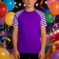 Boys Tshirts Shirts Carnival Stripe Print Short Sleeve Colorful Festive ...