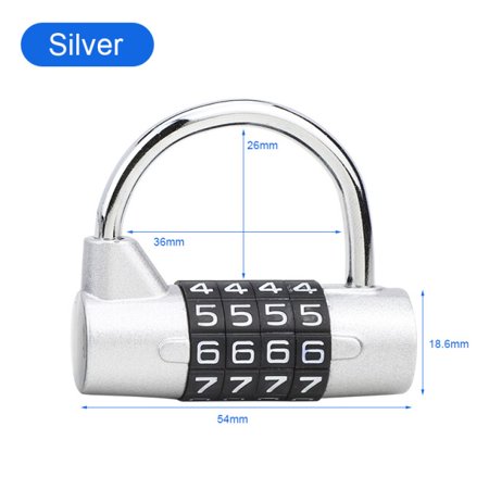 4 Digit Dial Combination Code Number Lock Padlock For Luggage Zipper ...