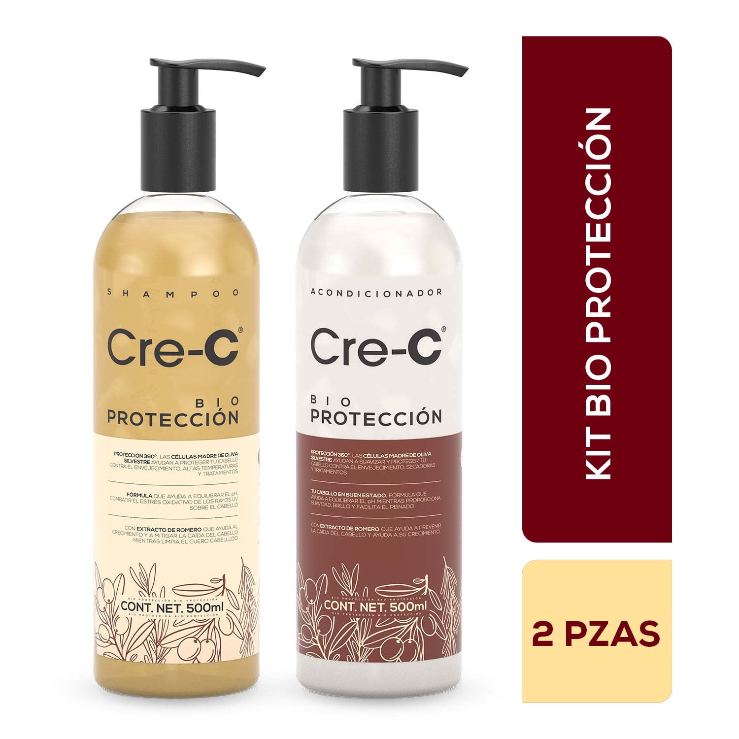 Shampoo y Acondicionador Cre-C® Bio Protección 500 ml Cre-C | Bodega ...