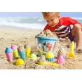 Top Race 16pcs Ice Cream Sand Toys - Beach Playset with Bucket, Scoops ...