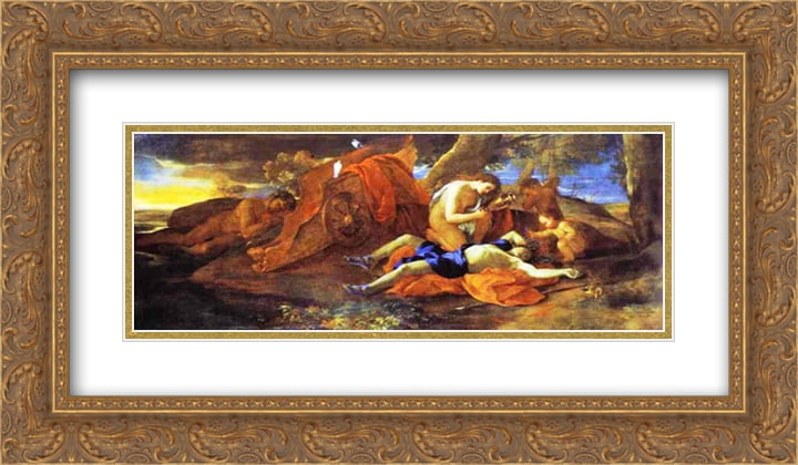 Nicolas Poussin 2x Matted 24x14 Gold Ornate Framed Art Print 'Venus ...