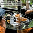 Extra Large Serving Tray with Handles, Acrylic Tray for Food, Drinks ...