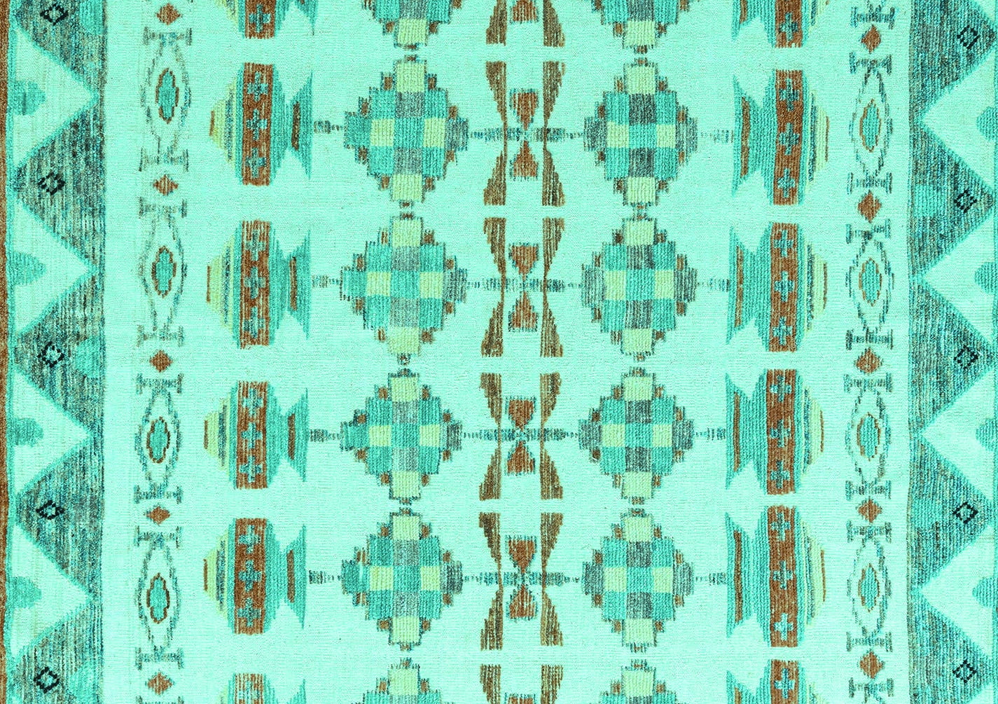 Ahgly Company Indoor Rectangle Abstract Turquoise Blue Modern Area Rugs ...