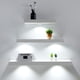 WELLAND 48" Floating Wall Shelf with LED Lights, White - Walmart.com
