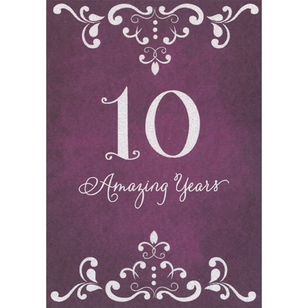 Designer Greetings 10 Amazing Years on Deep Purple 10th : Tenth Wedding ...