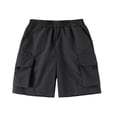 Boys School Uniform Shorts Stretch Flat Front Shorts Girls Grey Uniform ...