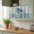 Blue Teal Turtle Coastal Cabinet Curtains for Kitchen 10"W x 11"L ...