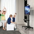 Gymax Mobile TV Stand for 32''-75'' LCD LED Flat Screen TVs up to 110 ...