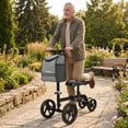 COSYWILL Foldable Knee Scooter, Steerable Knee Walker Scooter for ...