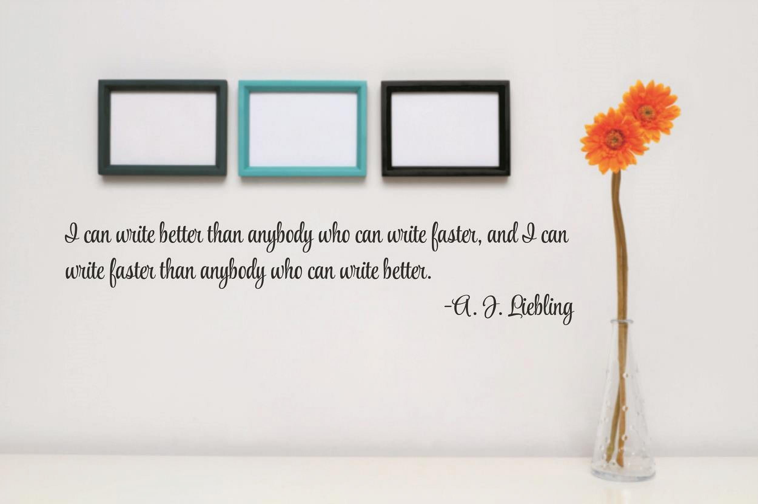 Wall Design Pieces I Can Write Better Than Anybody Who Can Write Faster ...