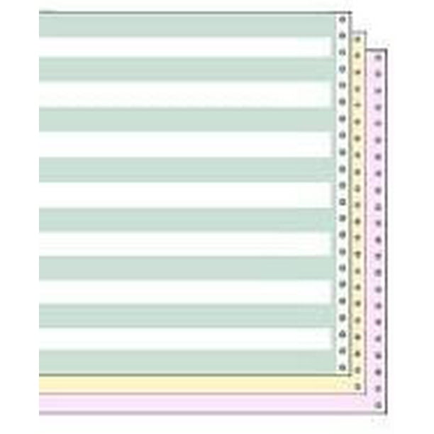 14 7/8" X 11" 15# 1/2" Green Bar 3Part Carbon Interleaf Continuous ...