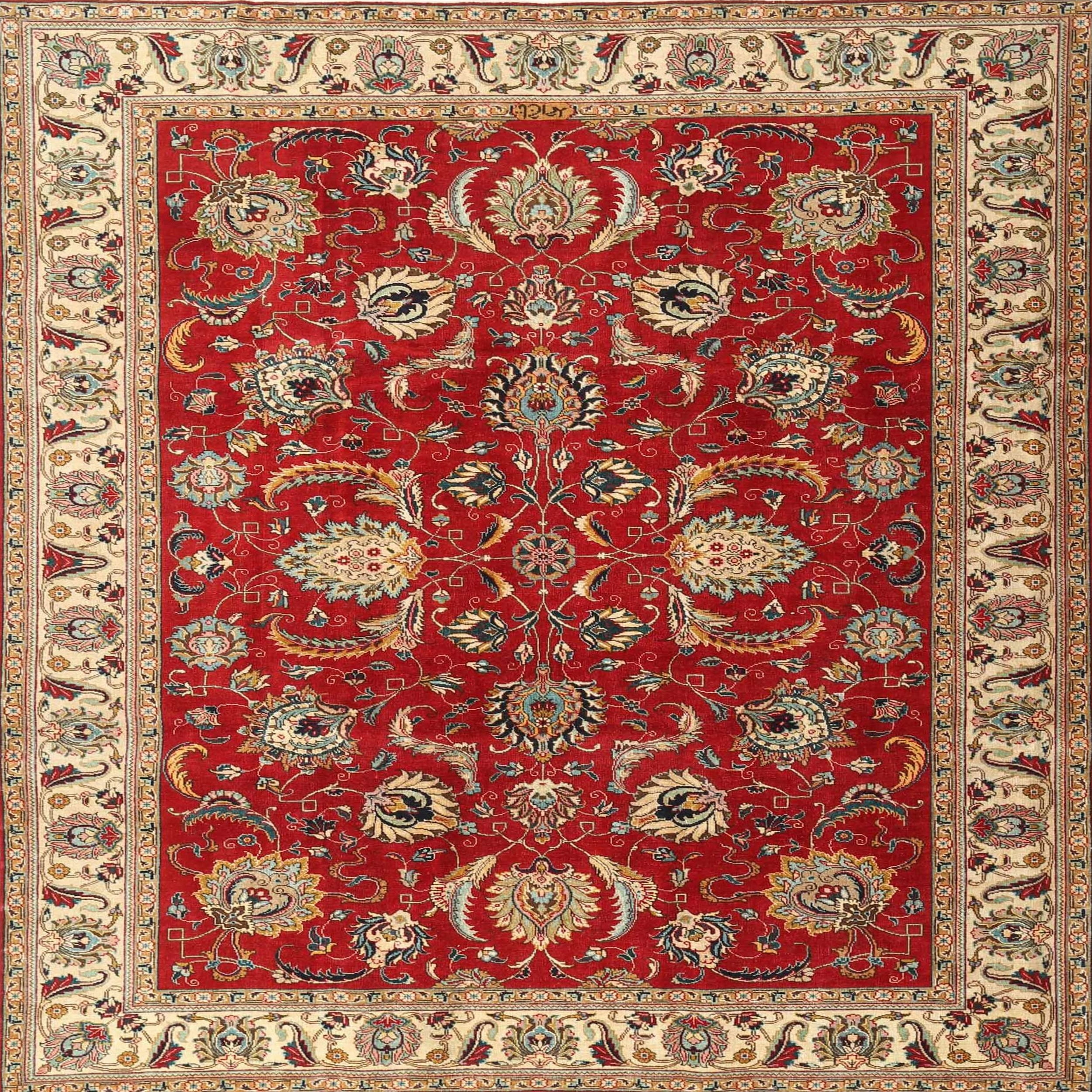 Ahgly Company Indoor Square Traditional Sand Brown Persian Area Rugs, 5 ...