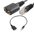 MOKKHNB Dual 35Mm Audio Female to Rj9 Jack Headset Converter Cable for ...