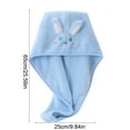 Bunny Hair Turban 25.59x9.84inches Fast Dry Spring Bathroom Decor Home ...