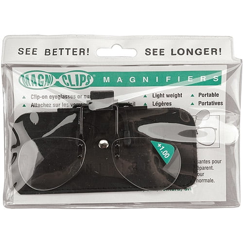 K1C2 Magni-Clips Magnifiers - Clip-on Eyeglasses with Soft Case ...