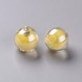 500 g Transparent Acrylic Beads Bead in Bead AB Color Round Yellow 11 ...