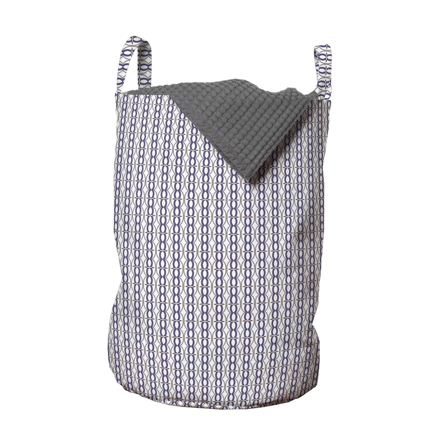 Geometric Laundry Bag, Abstract Chain Shapes in Vertical Design on ...