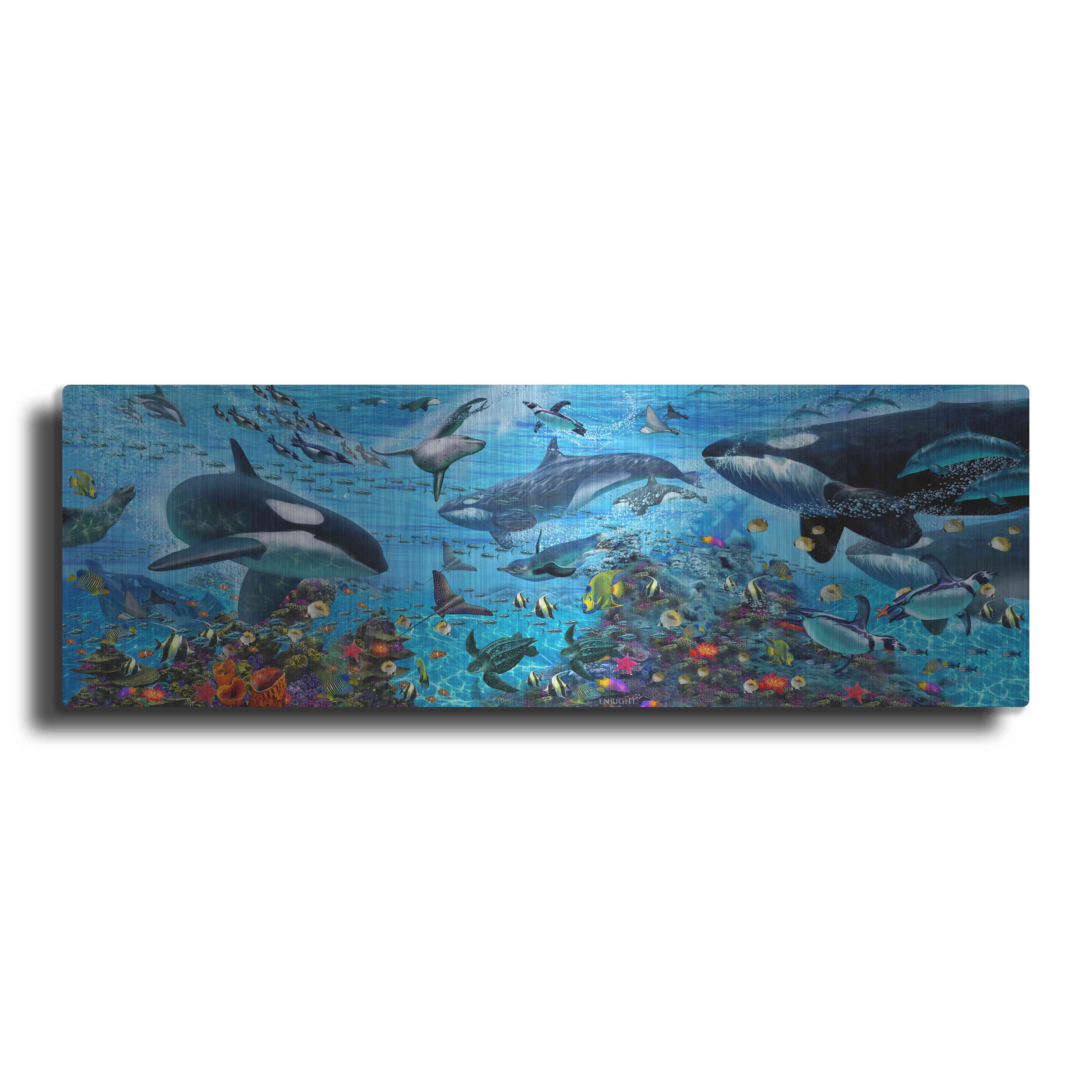 Luxe Metal Art 'Nu Arctic Vista' by Enright, Metal Wall Art, 36"x12 ...