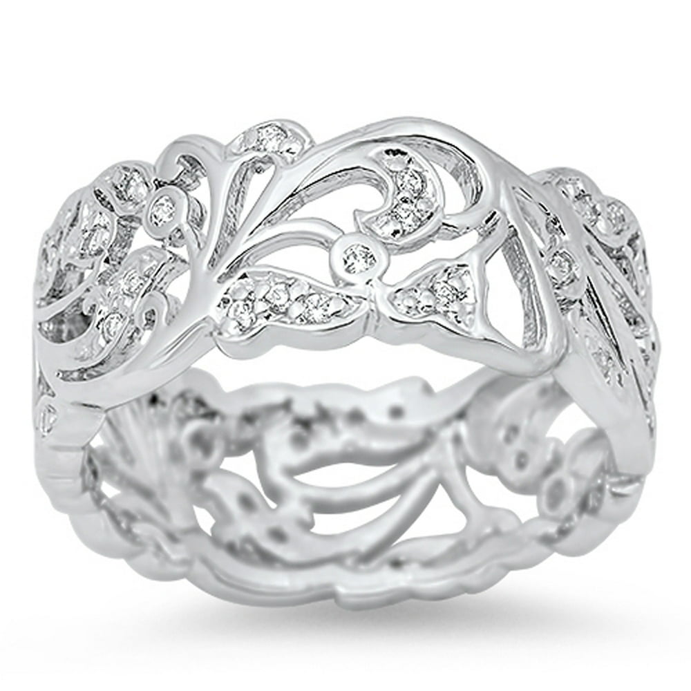 Prime Jewelry Collection Sterling Silver Womens Flawless Colorless
