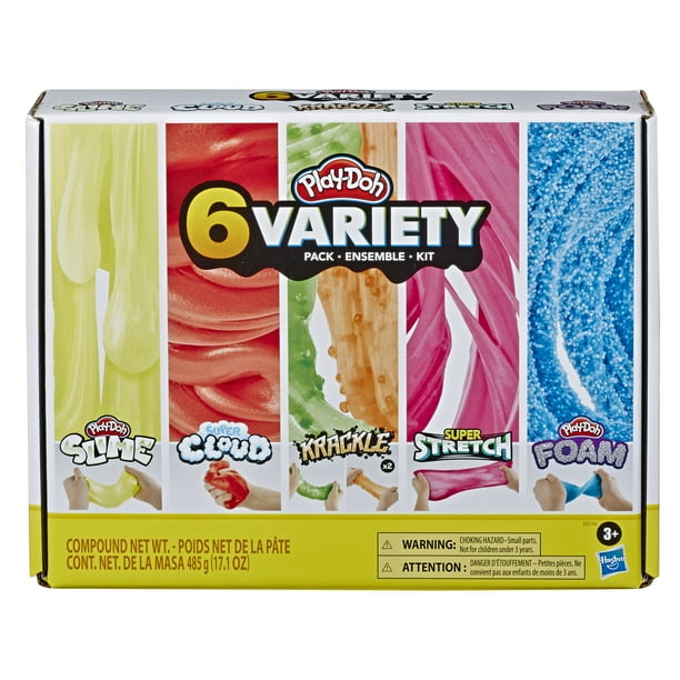 Play-Doh Variety Pack Featuring 6 New Compounds, for Kids 3 and Up ...