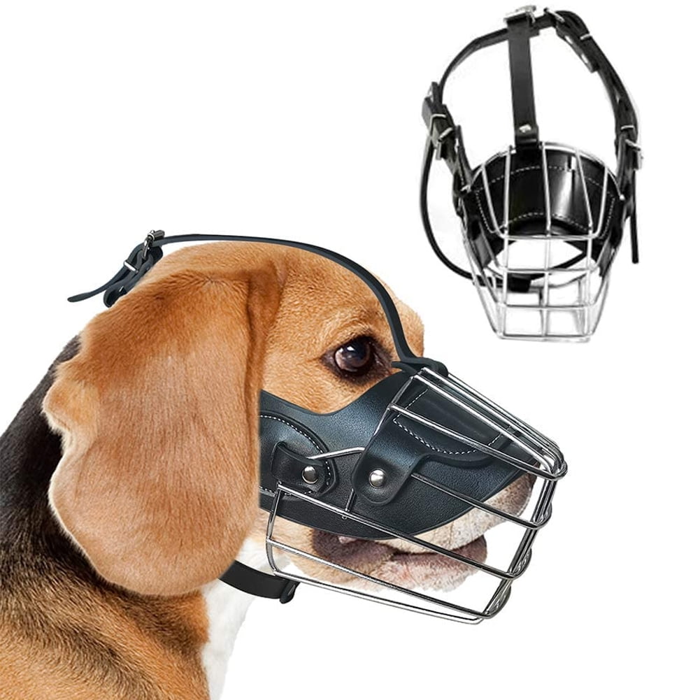 D-GROEE Basket Dog Muzzle Breathable Metal Mask Mouth Cover Adjustable ...