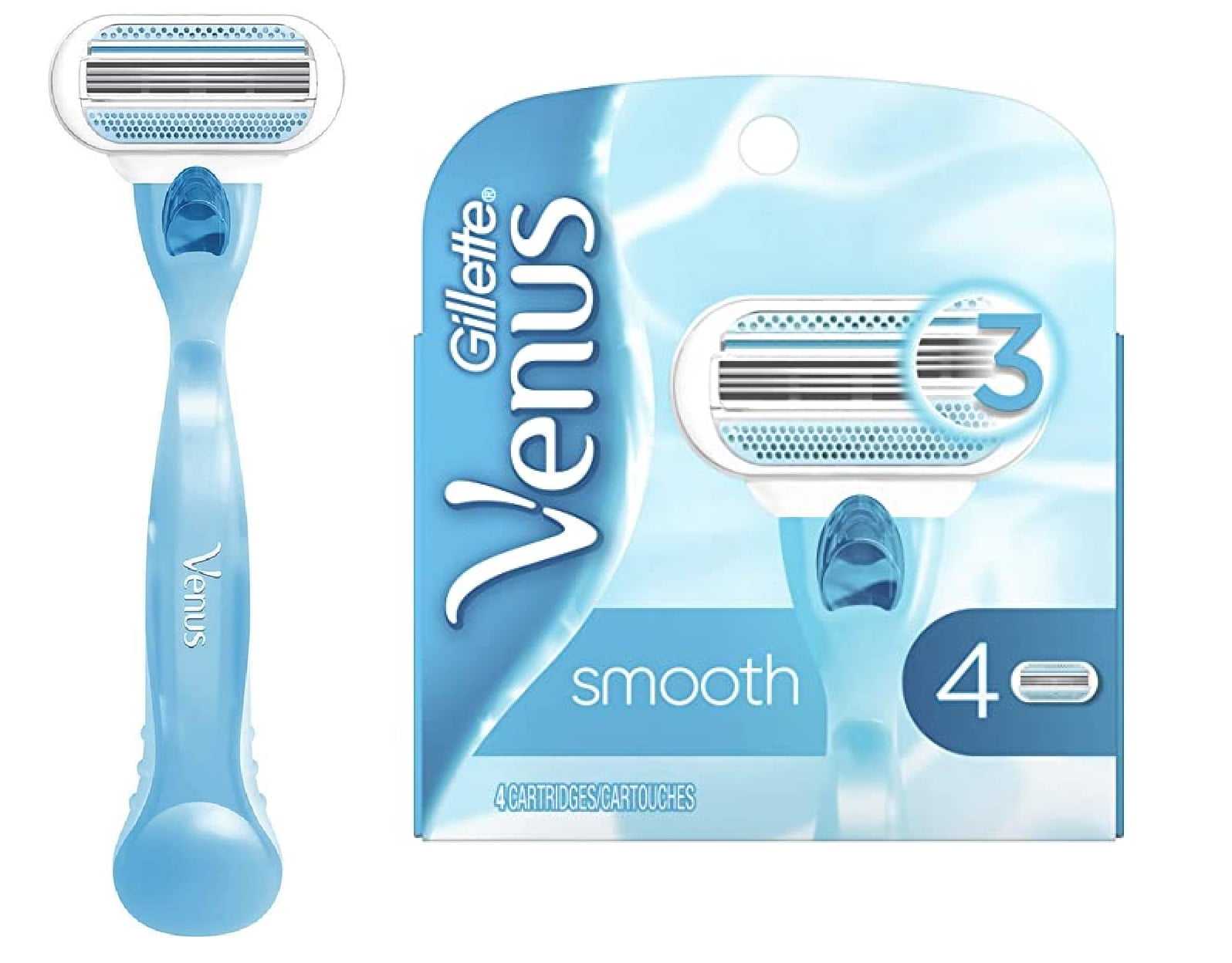 Gillette Venus for Women Razor Handle and 5 Refill Blade Cartridges ...