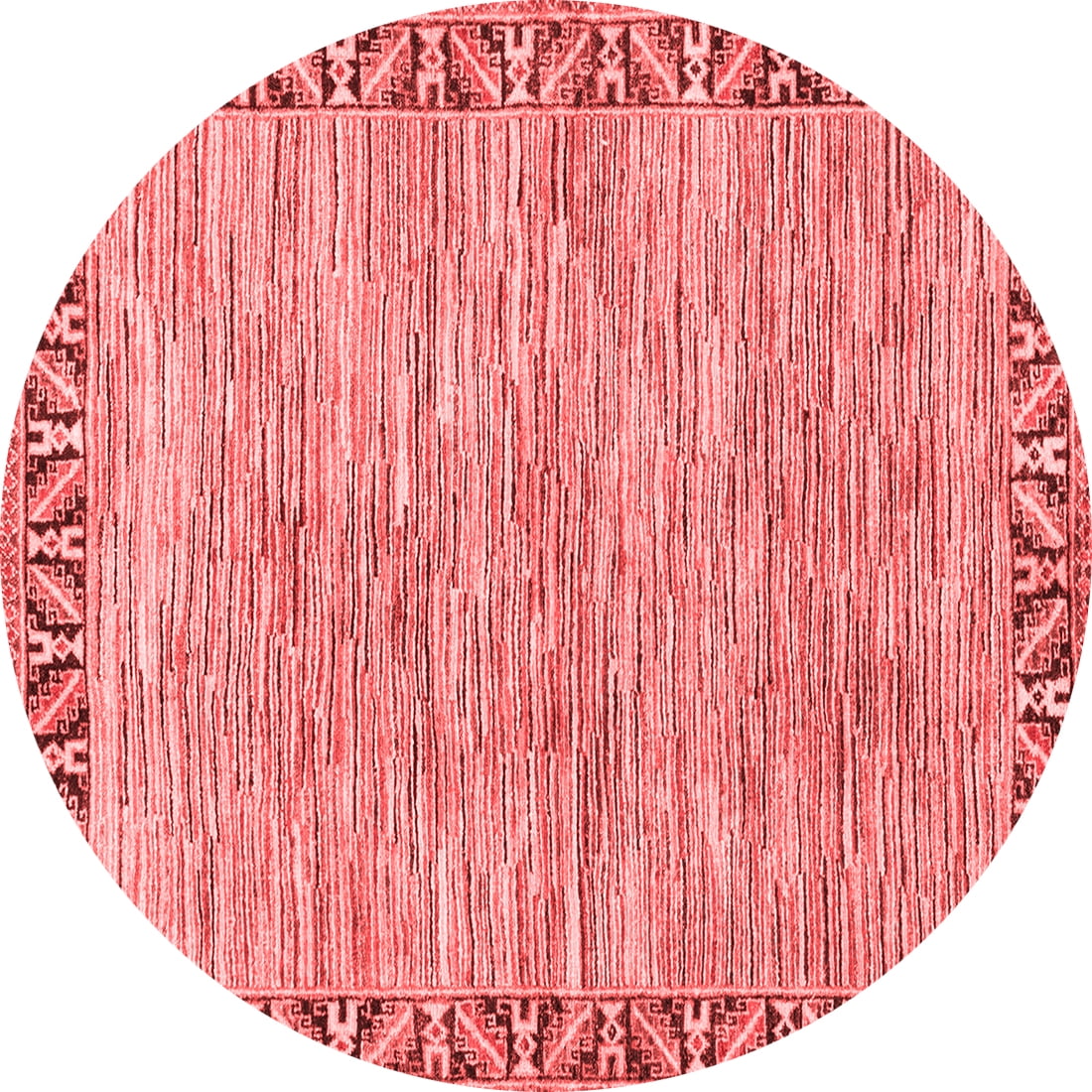 Ahgly Company Indoor Round Abstract Red Modern Area Rugs, 5' Round ...
