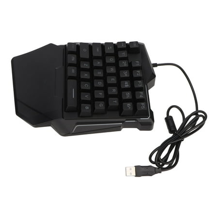 RGB Gaming Keyboard, USB Interface Ergonomic Design One Handed Gaming ...