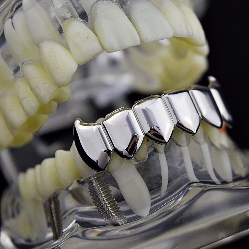 Best Grillz Brand Silver Fang Drip Grillz - Vampire Bottom Teeth Hip ...