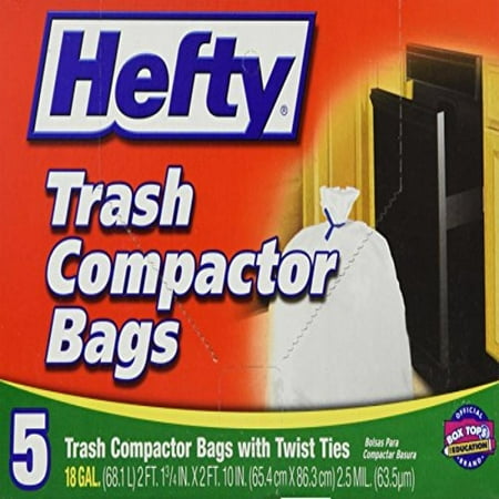 Hefty Trash Compactor Bags 18 GAL - 5 CT - Walmart.com