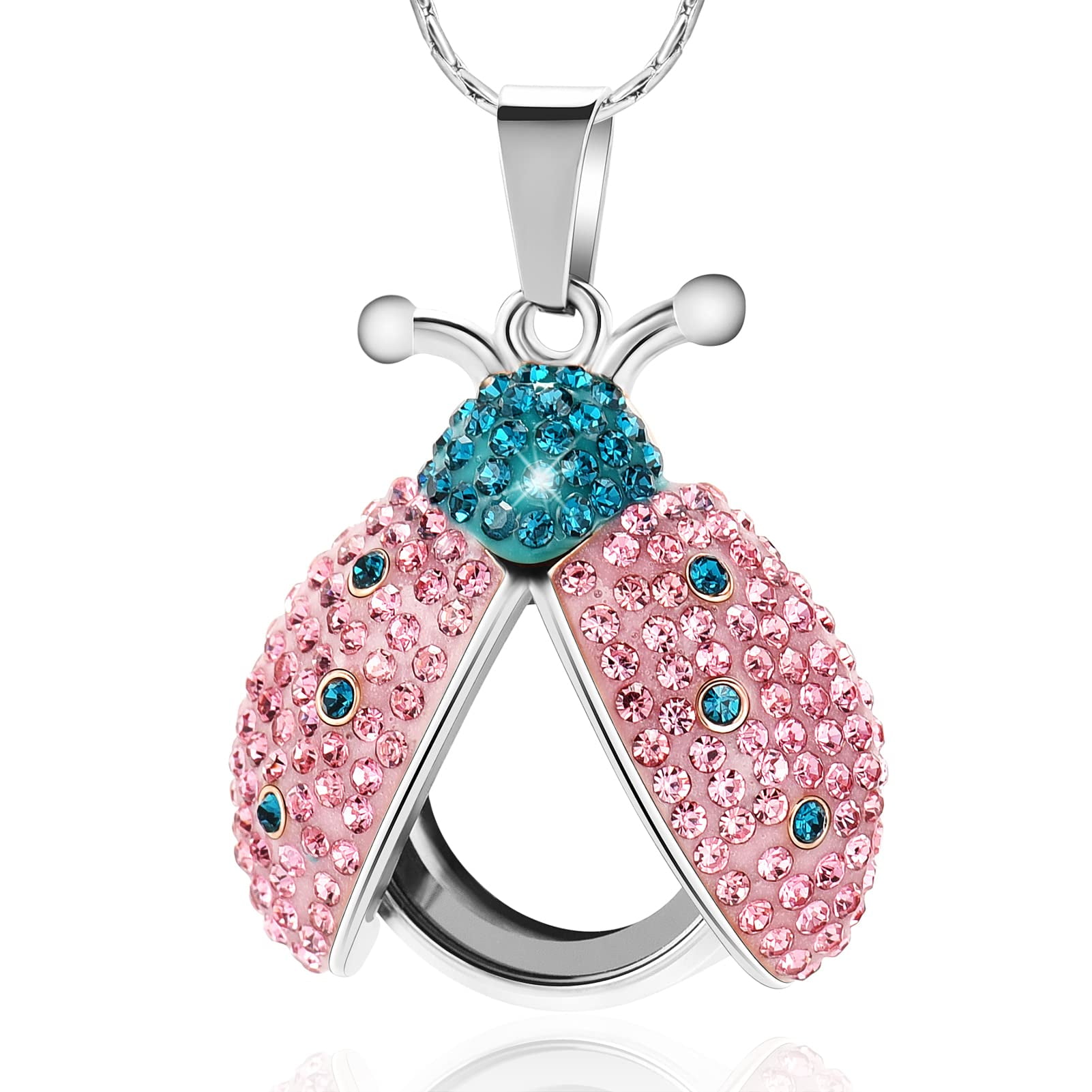 Ladybug Necklace Jewelry Gifts Cremation Jewelry for Ashes Transparent ...