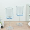 Efavormart 6-Pack Transparent Dusty Blue Plastic Cylindrical Wine ...