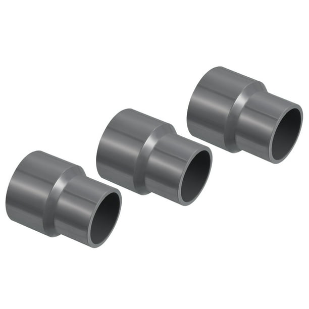 Uxcell 40x32mm PVC Reducer Pipe Fitting Straight Coupling Connector ...