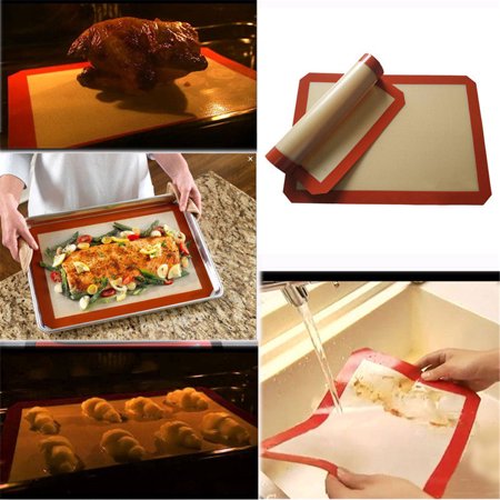 Silicone Baking Mat Fiberglass Non-stick Baking Cake Cookie Bread Pad ...