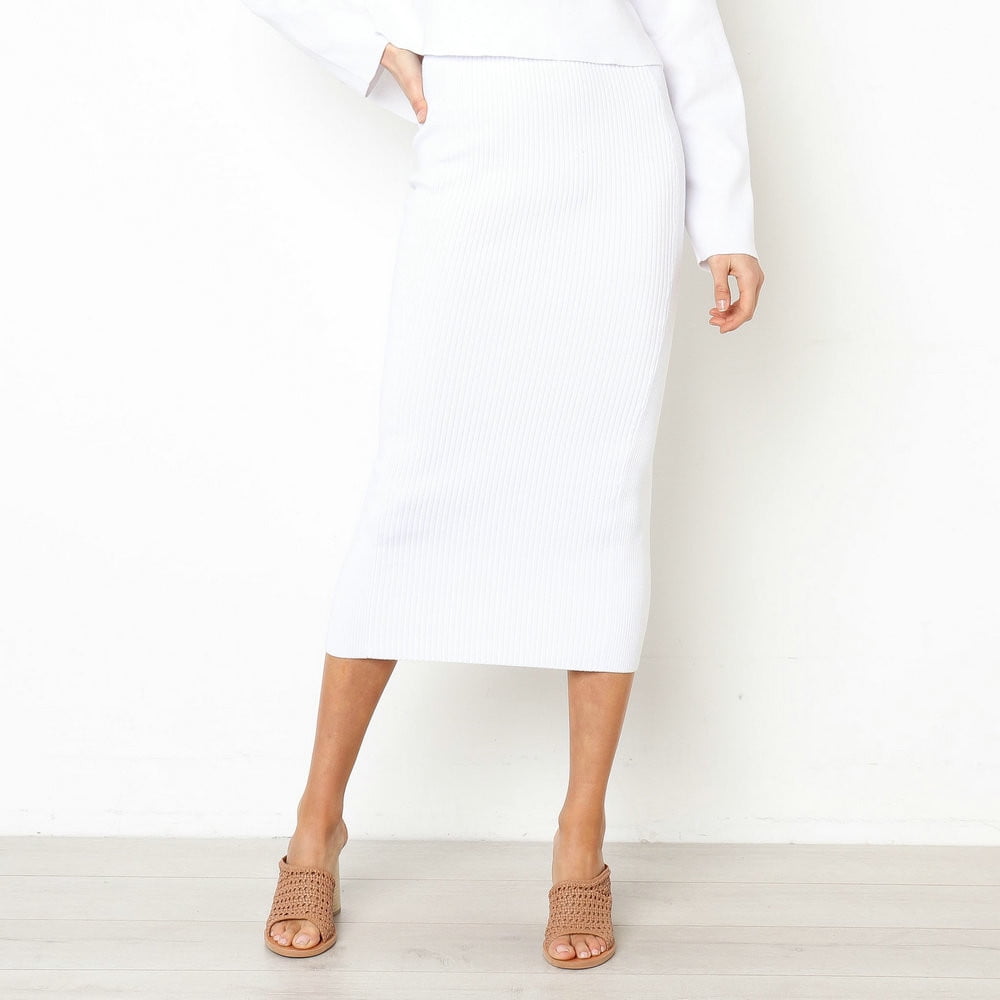 Click here for Dexiang Women Solid High-Waist Bodycon Long Skirt... prices